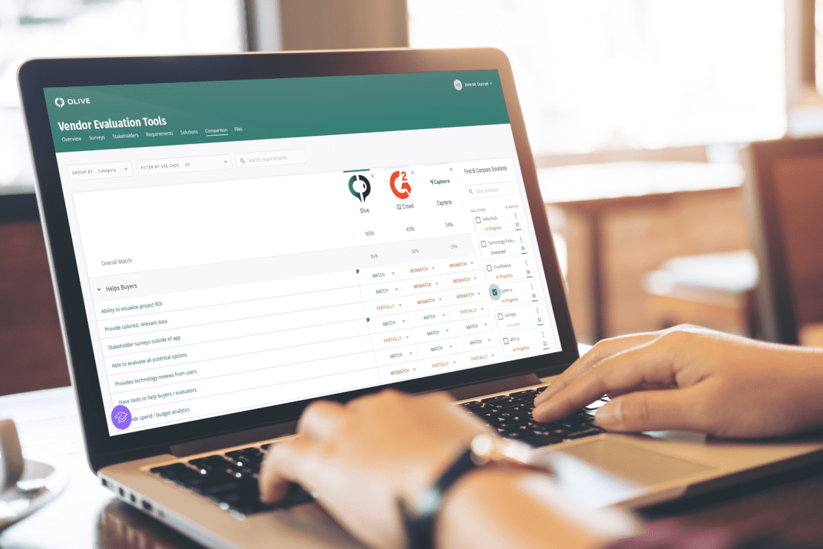 Vendor Selection Tool for Smarter, Faster Enterprise Tech Buys | Olive Technologies