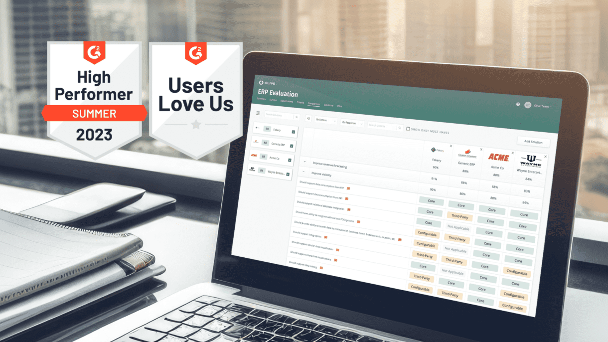 Olive Ranked #1 for RFP Collaboration | Olive Technologies
